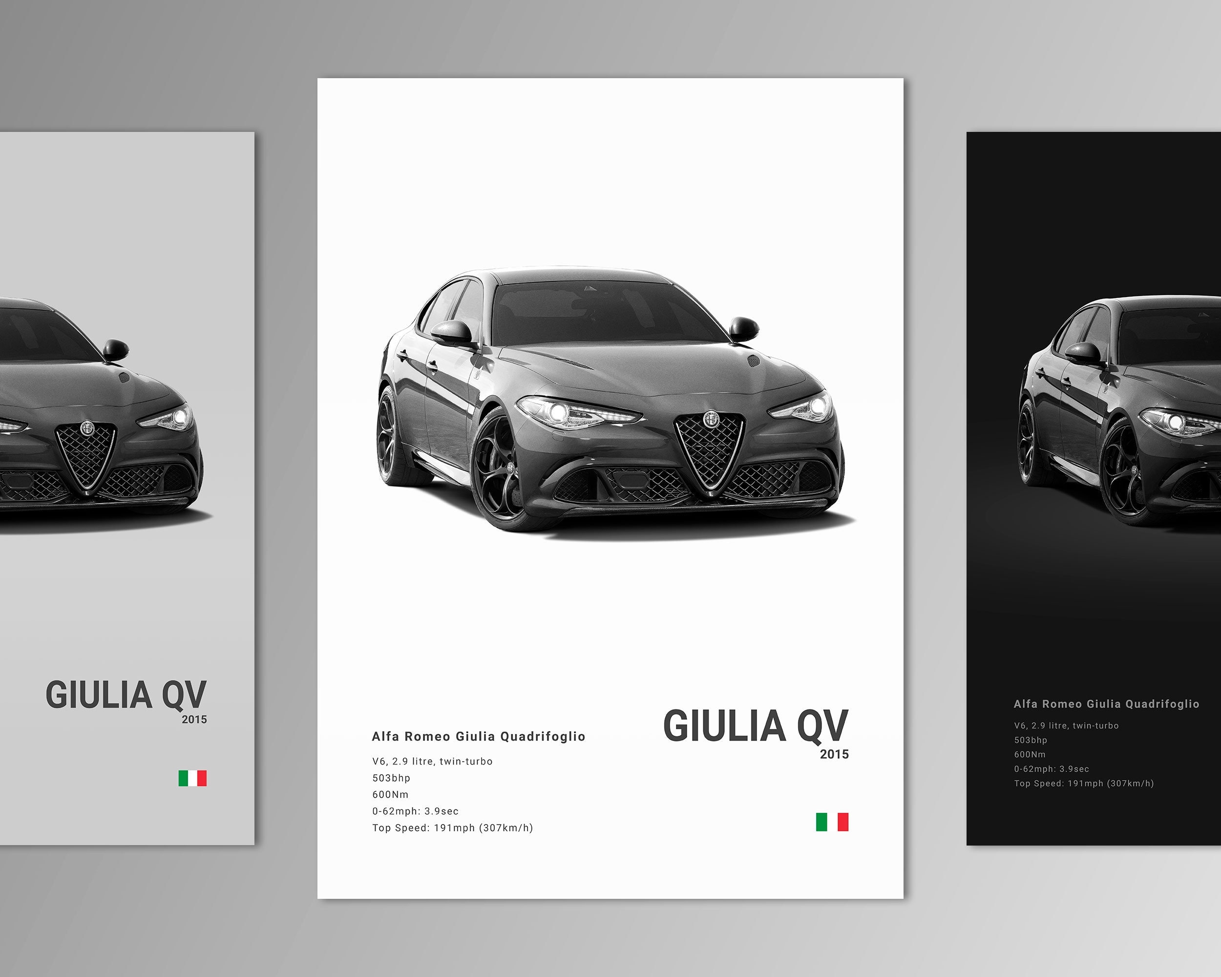 Alfa Romeo Giulia Quadrifoglio Poster Print Wall Art Car Photography - Etsy