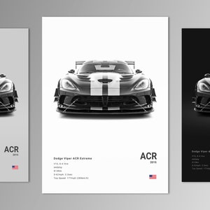 Dodge Viper ACR Extreme Poster Print | Wall Art | Car Photography - Etsy