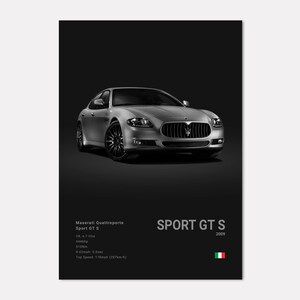 Maserati Quattroporte Sport GT S Poster Print | Wall Art | Car ...