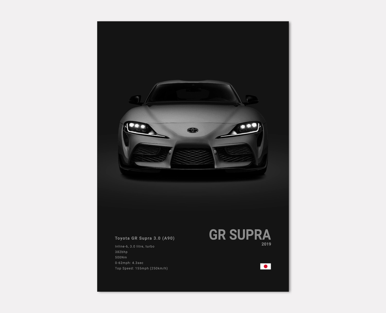 Toyota GR Supra 3.0 A90 Poster Print Wall Art Car Photography - Etsy
