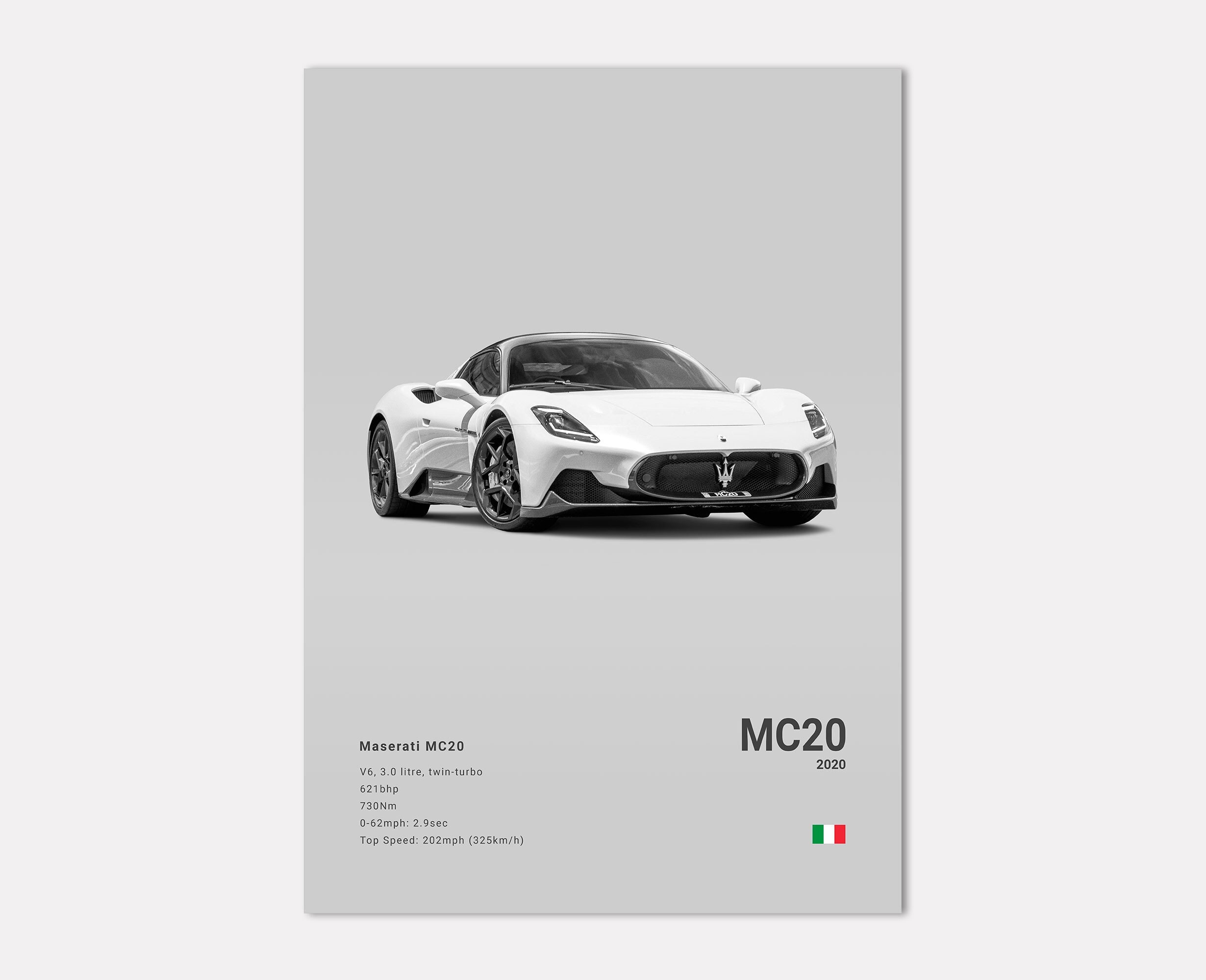 Maserati MC20 Poster Print Wall Art Car Photography - Etsy