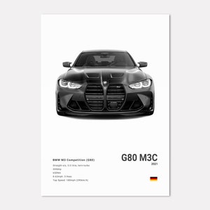 BMW M3 Competition (G80) Poster Print | Wall Art | Car Photography - Etsy