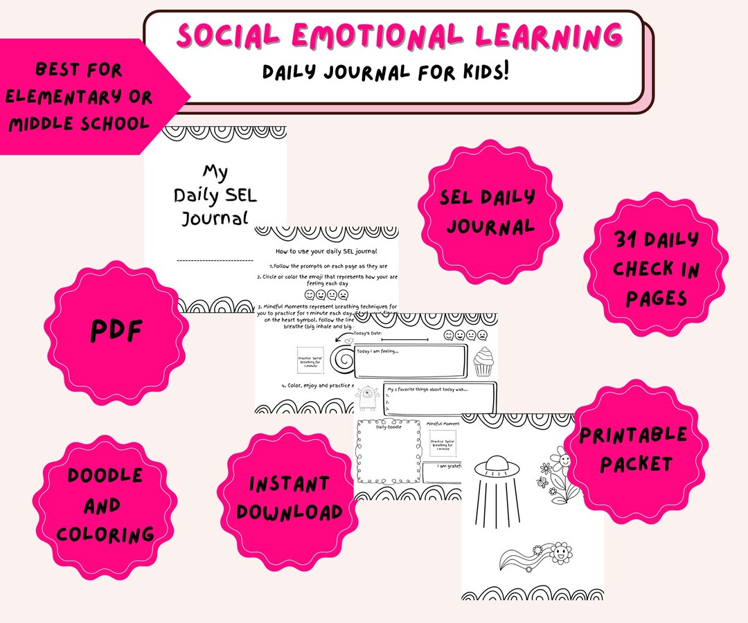 Daily SEL Journal for Kids! | Kids Journal - Etsy