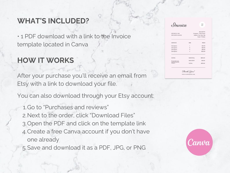 Invoice Template Editable, Small Business Invoice Template, Canva ...