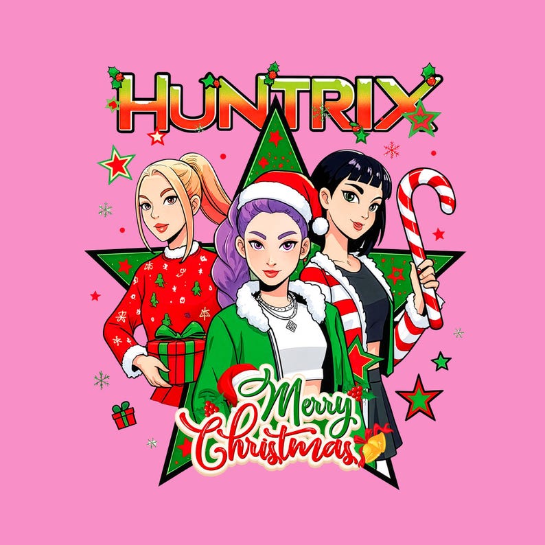 Christmas Kpop Huntrix PNG – Demon Hunters Art (digital Download) - Etsy