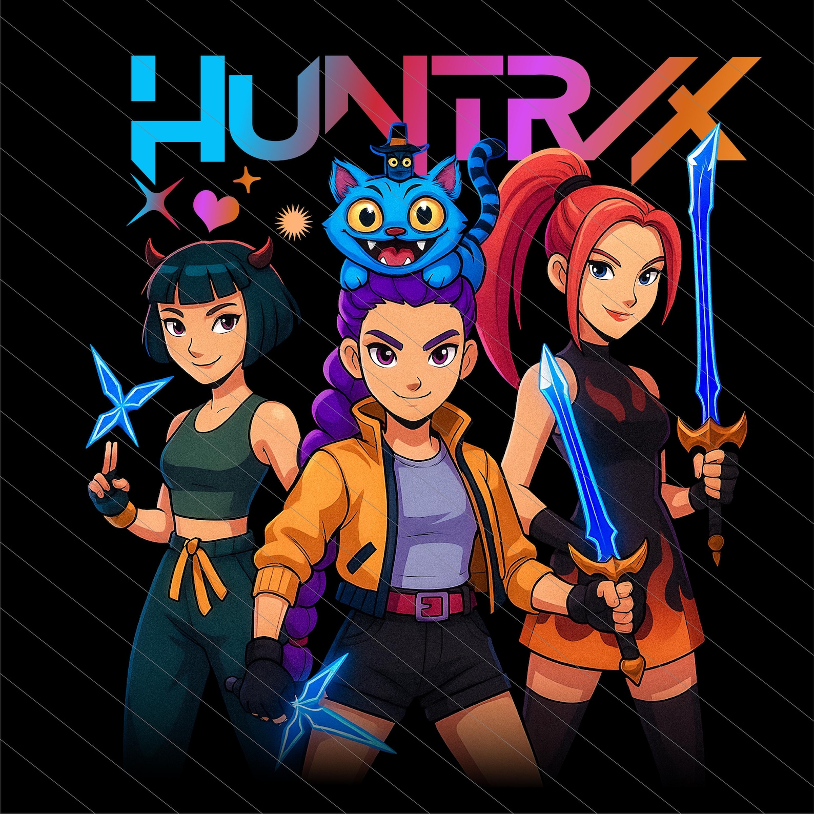 Kpop Huntrix PNG, Demon Hunters PNG, Saja Girls PNG, Derpy Tiger ...