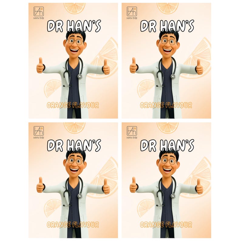 Kpop Dr. Han's Tonic Drink Wrapper, Cosplay Party Juice Label ...