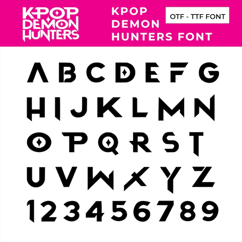 Demon Hunter Kpop Font - Etsy
