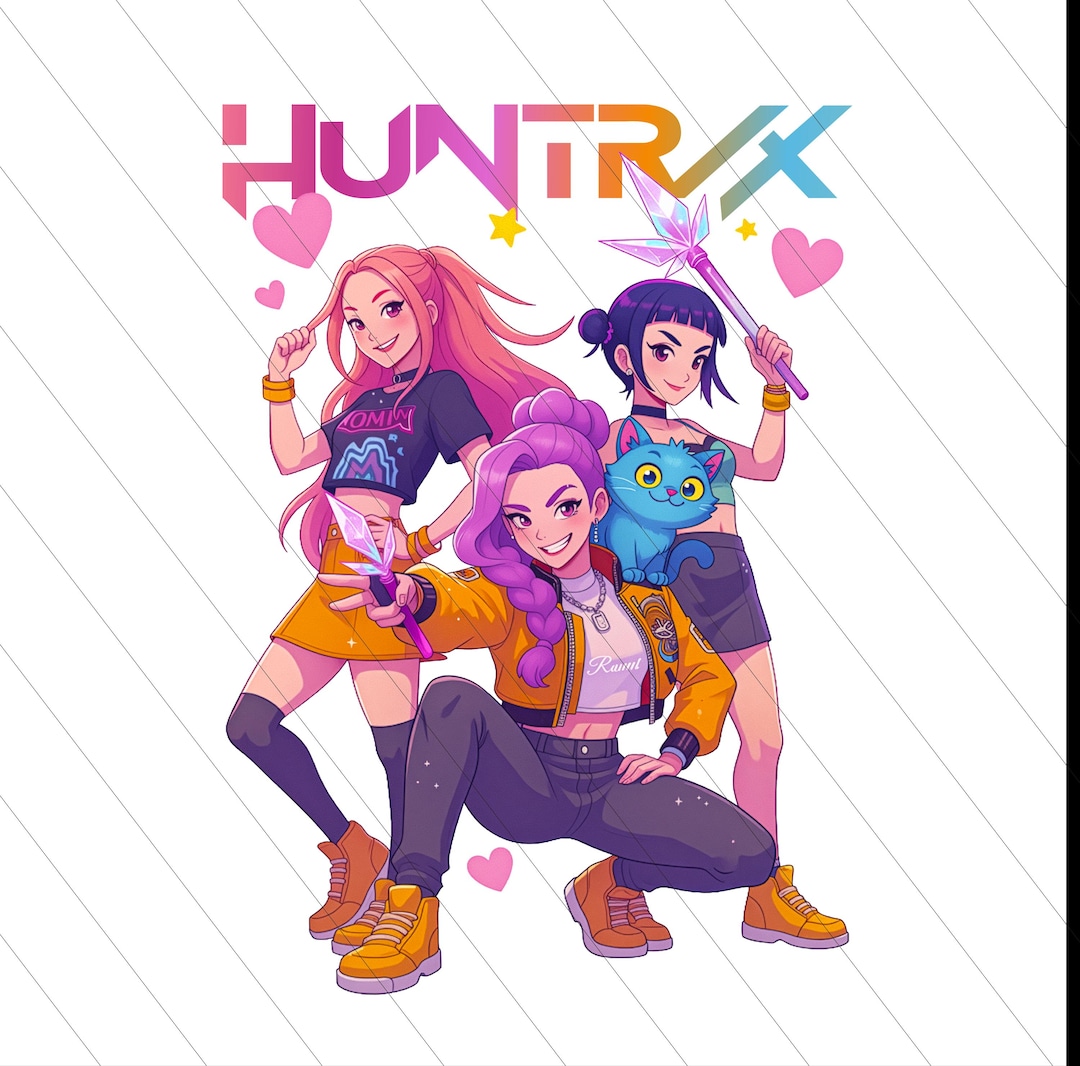 Kpop Huntrix Demon Hunters PNG, Anime Fan Art (digital Download) - Etsy