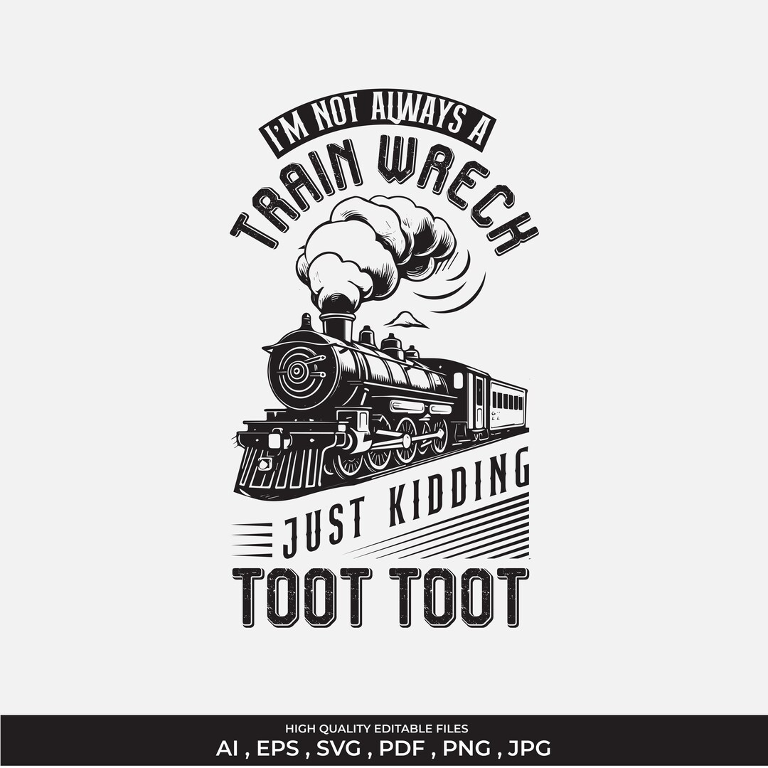 Funny Train Wreck Clipart: Hot Mess Humor SVG Bundle (digital Download ...