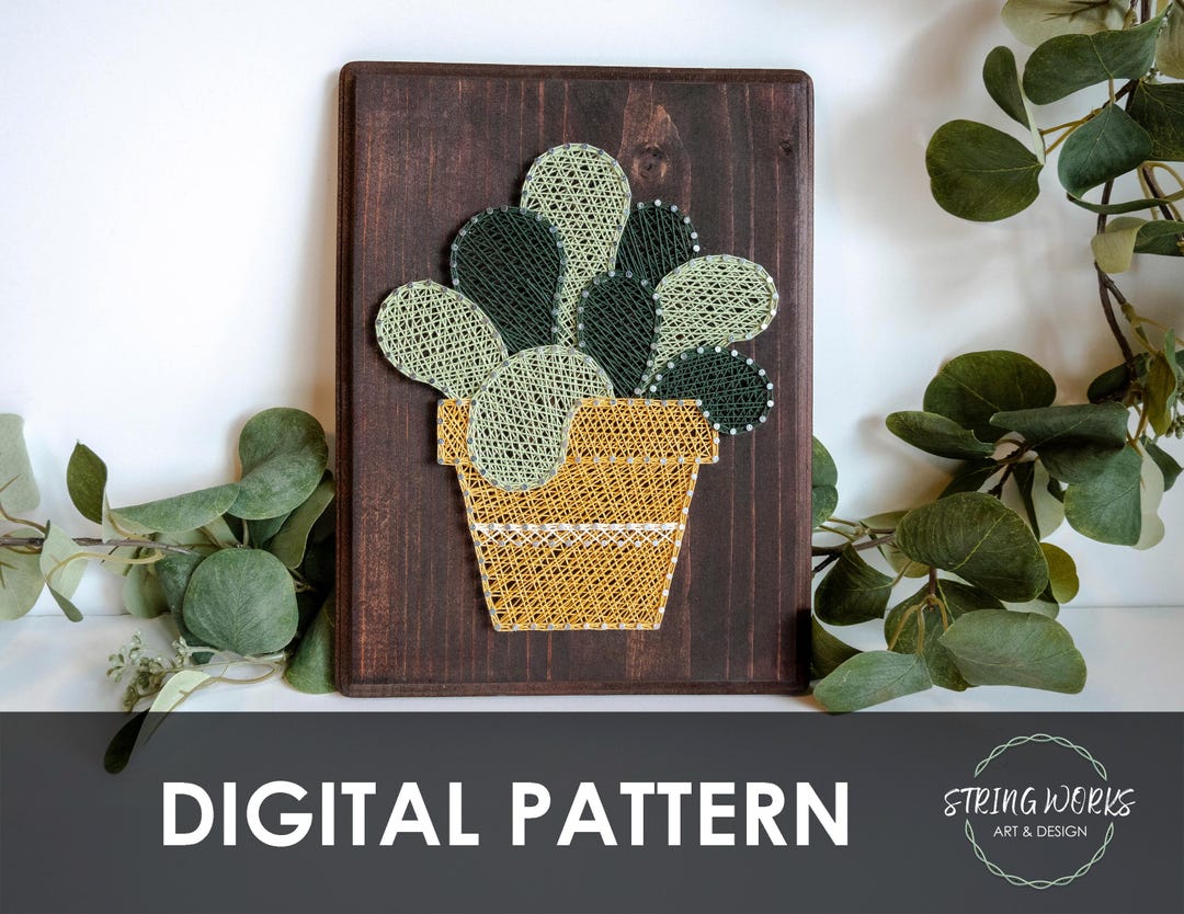 Succulent String Art Digital Pattern DIY - Etsy
