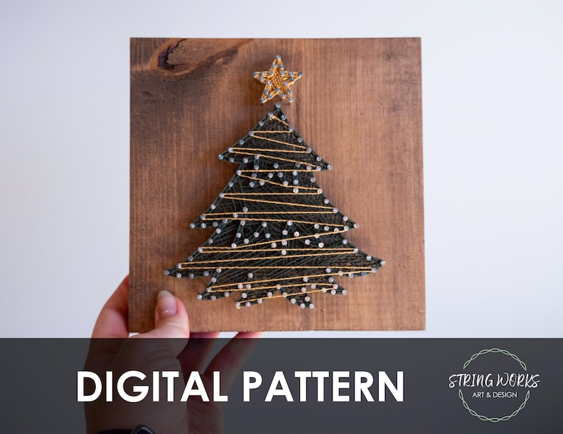 Christmas Tree String Art Pattern DIY - Etsy