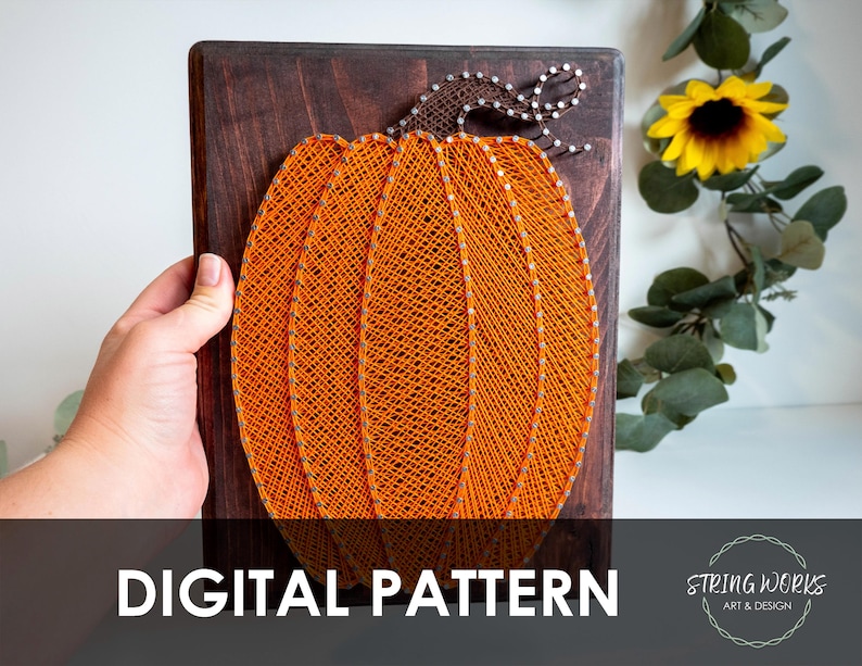 Tall Pumpkin String Art Pattern - Etsy