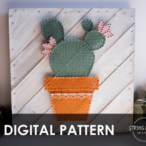 Cactus Prickly Pear String Art Digital Pattern DIY - Etsy