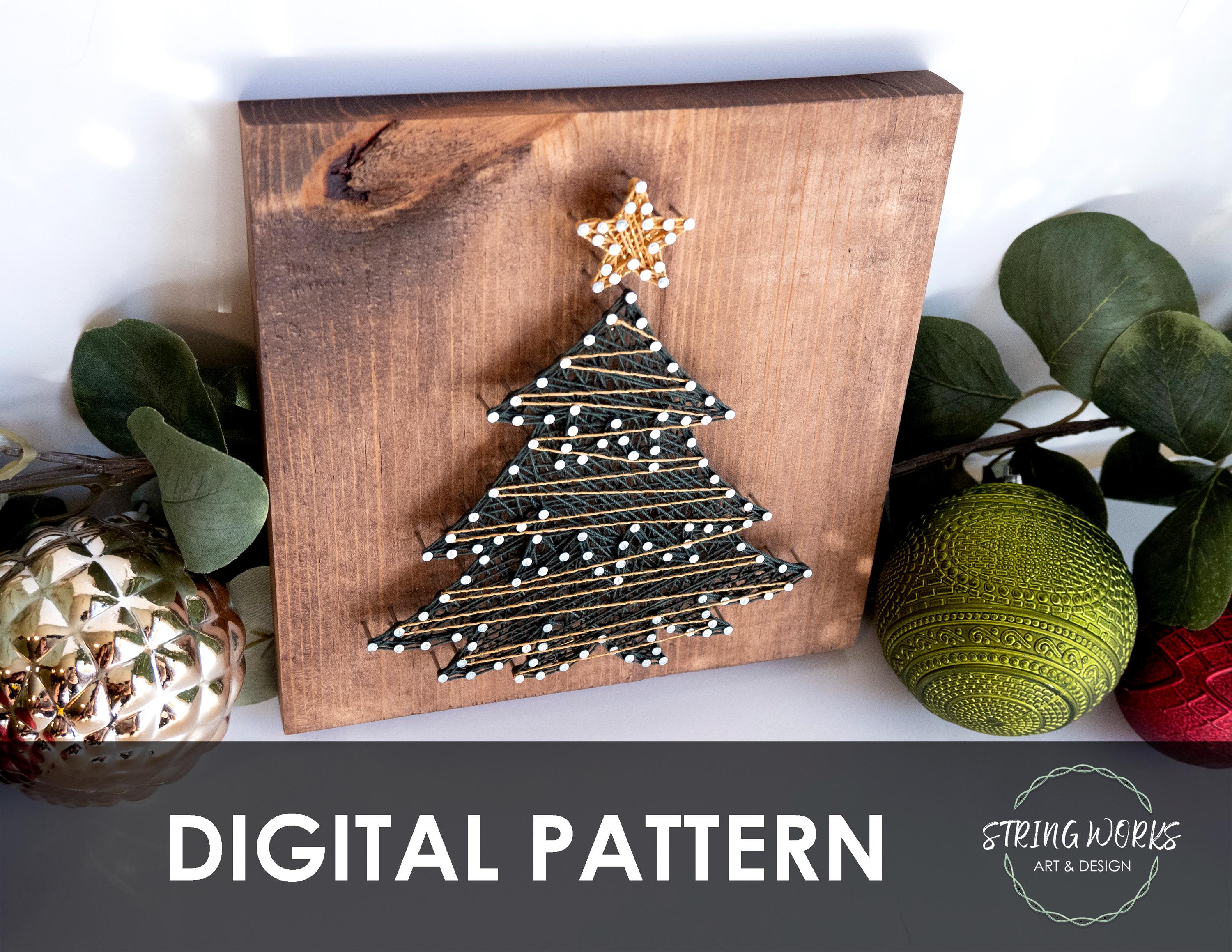 Christmas Tree String Art Pattern DIY - Etsy