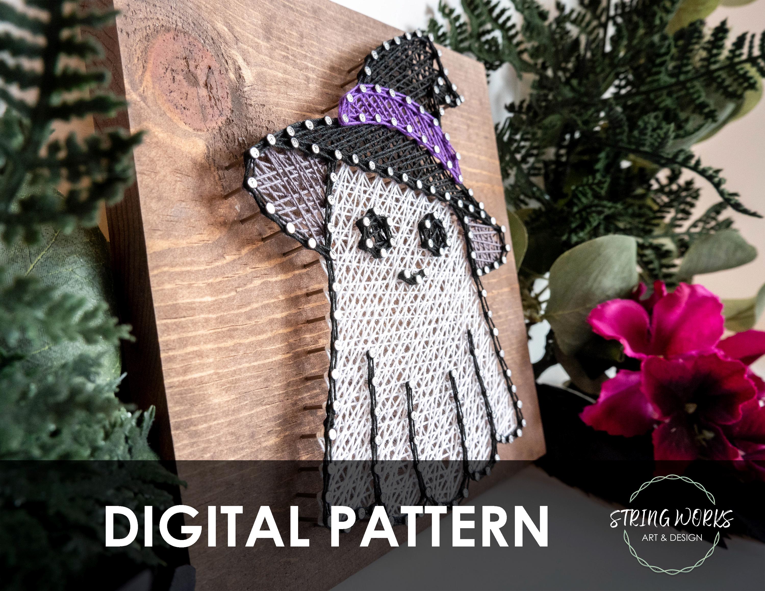 Halloween Ghost Witch String Art Pattern DIY - Etsy