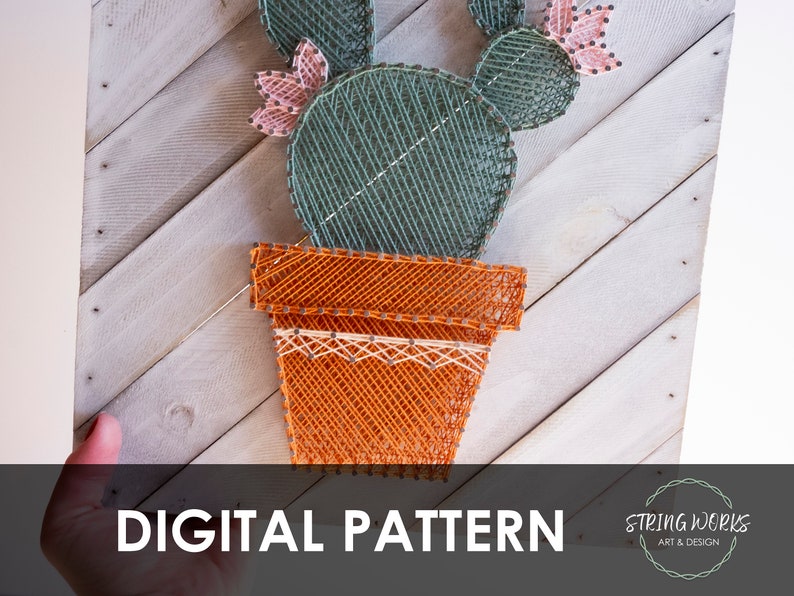 Cactus String Art Digital Pattern DIY - Etsy
