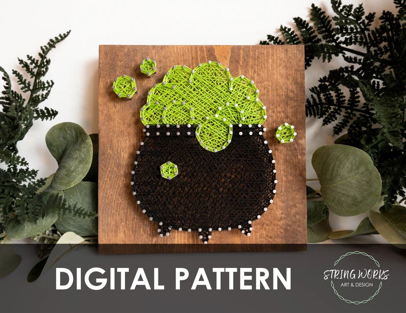 Halloween String Art Pattern Bundle - Cauldron - Jack-o-lantern - Ghost ...