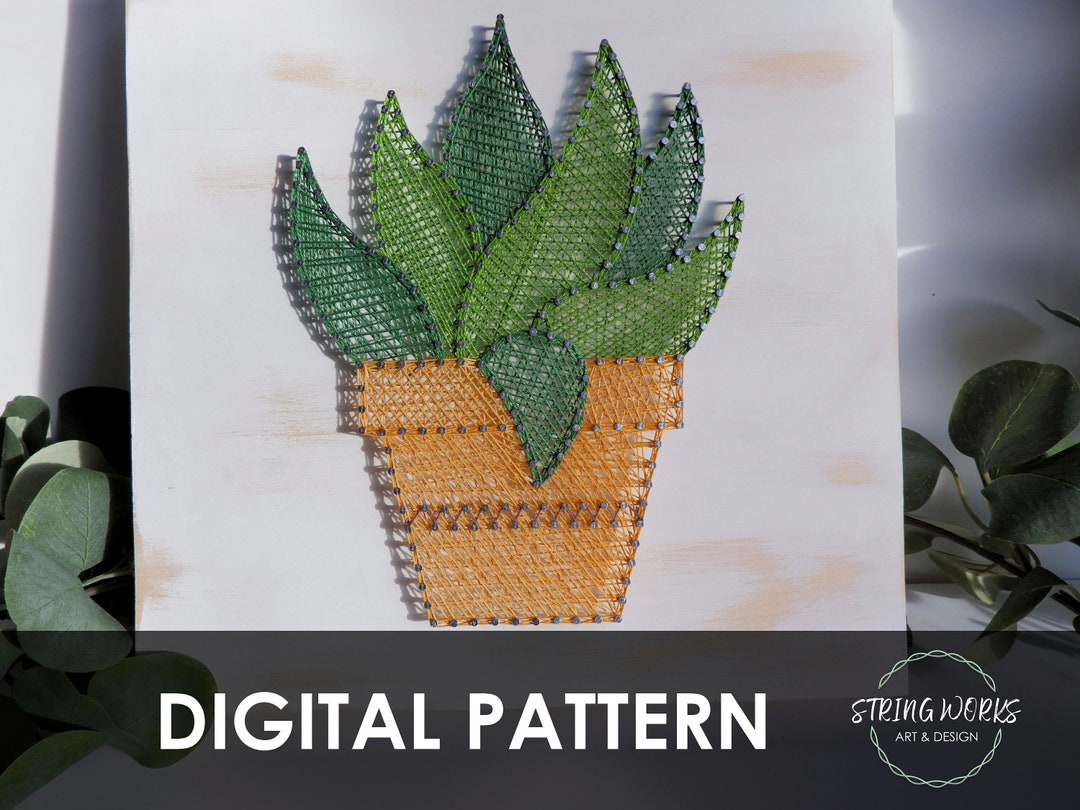 Succulent String Art Digital Pattern DIY - Etsy