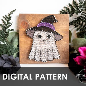 Halloween Ghost Witch String Art Pattern DIY - Etsy