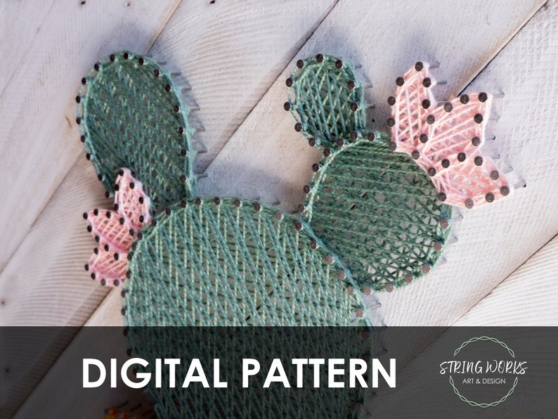 Cactus String Art Digital Pattern DIY - Etsy