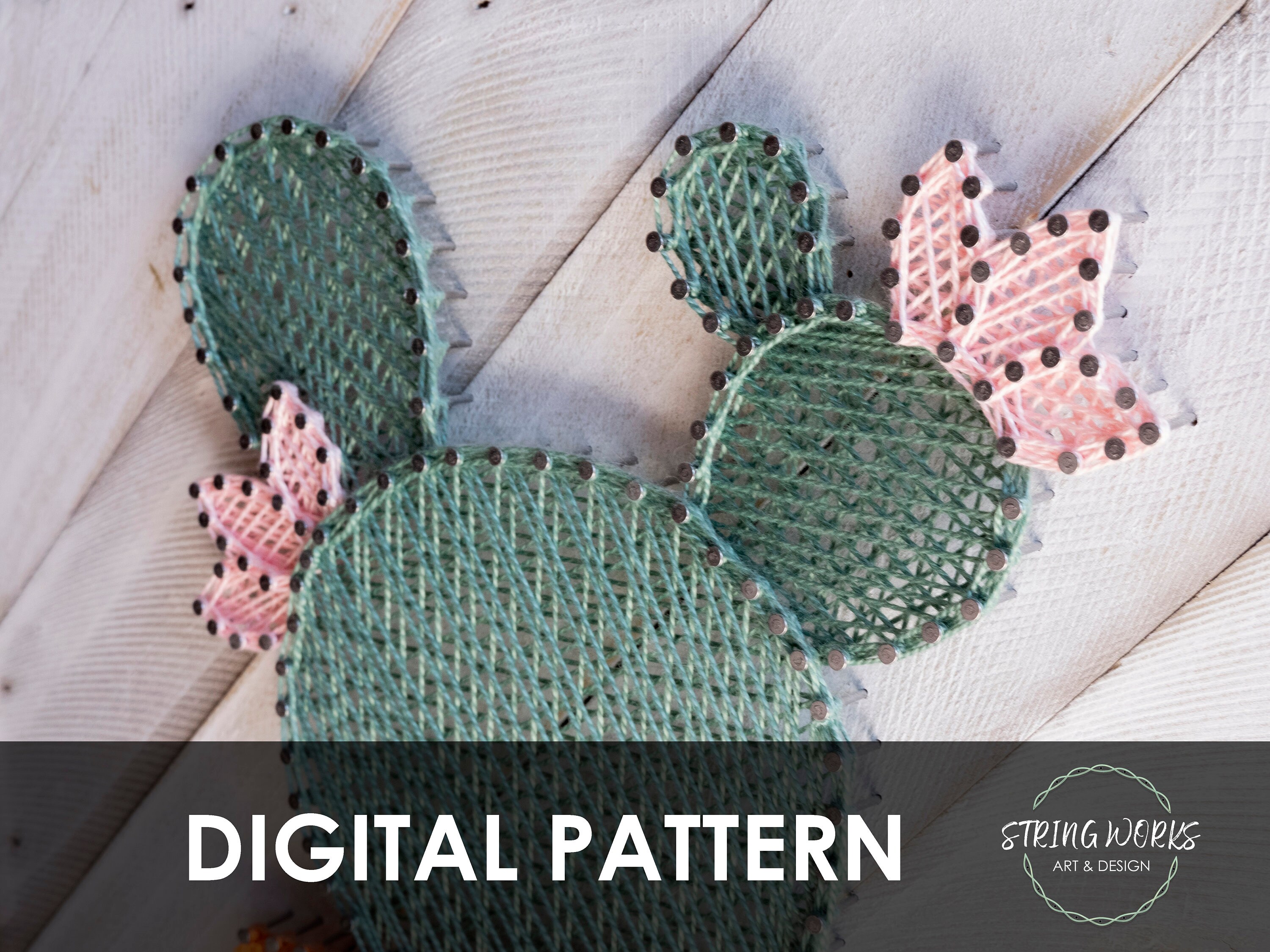 Cactus String Art Digital Pattern DIY - Etsy