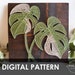Large Monstera Leaf DIY String Art Pattern - Etsy