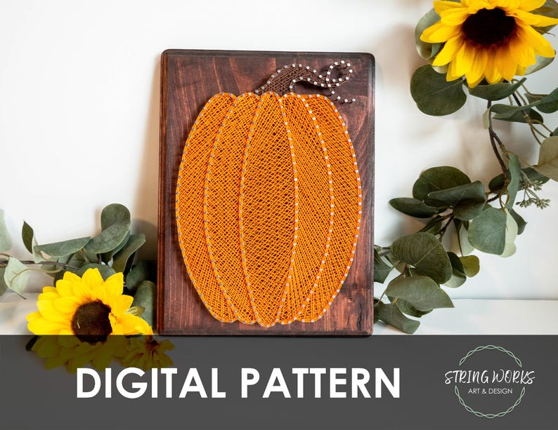 Tall Pumpkin String Art Pattern - Etsy