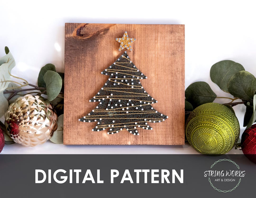 Christmas Tree String Art Pattern DIY - Etsy