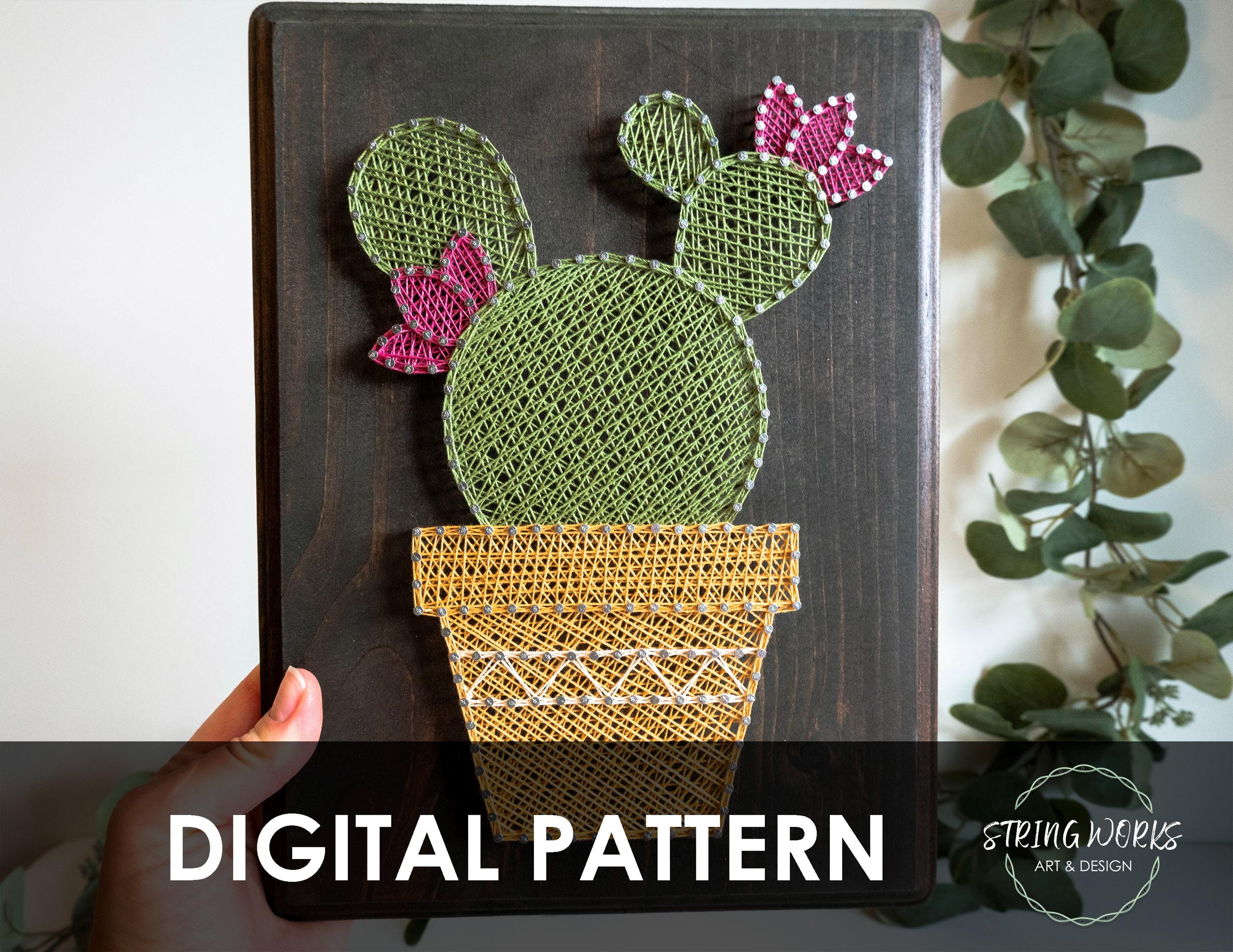 Cactus Prickly Pear String Art Digital Pattern DIY - Etsy