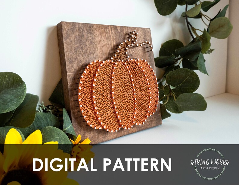 Fall Pumpkin String Art Pattern - Etsy