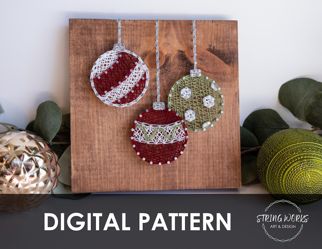 Christmas Ornament String Art DIY Pattern - Etsy