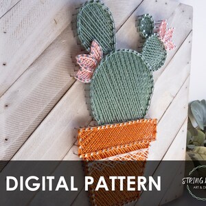 Cactus String Art Digital Pattern DIY - Etsy