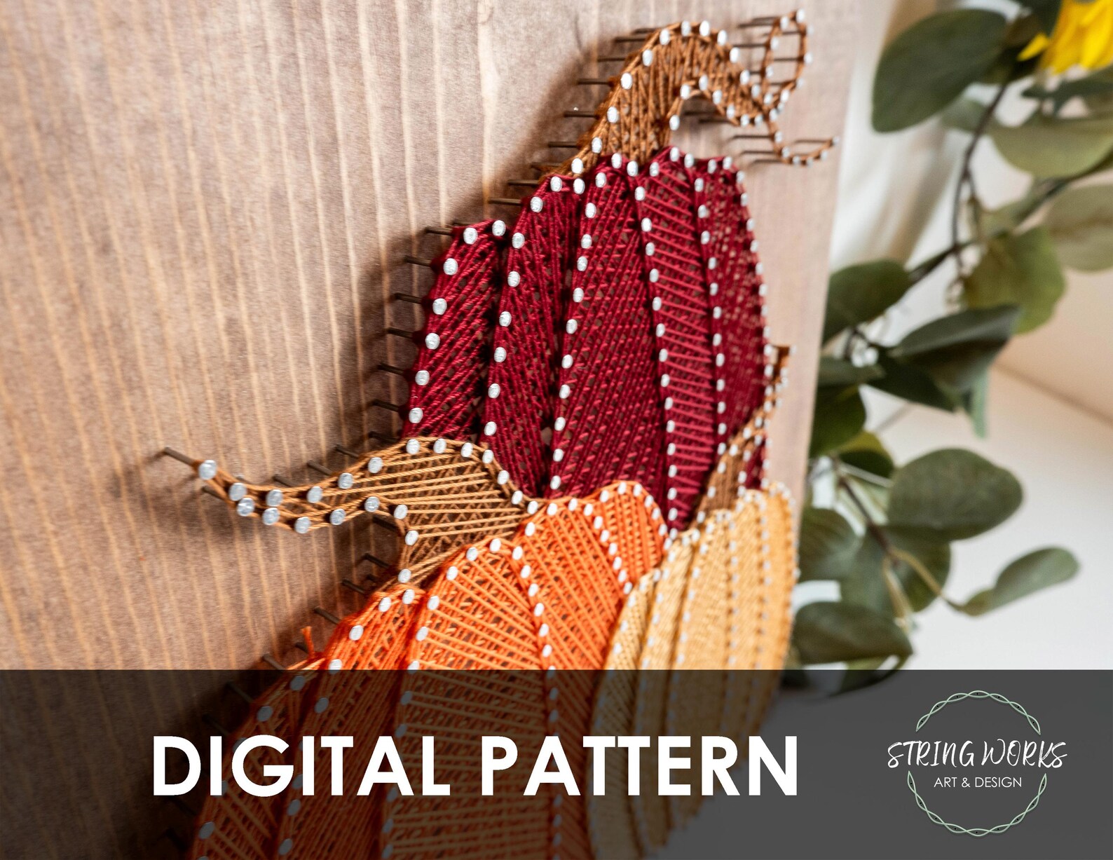 Three Pumpkins String Art Pattern - Etsy