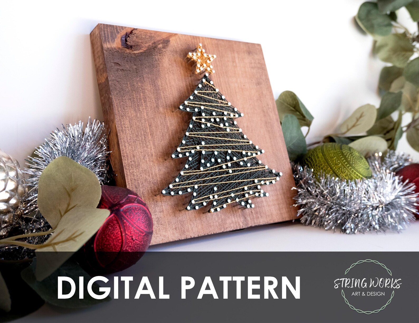 Christmas Tree String Art Pattern DIY - Etsy