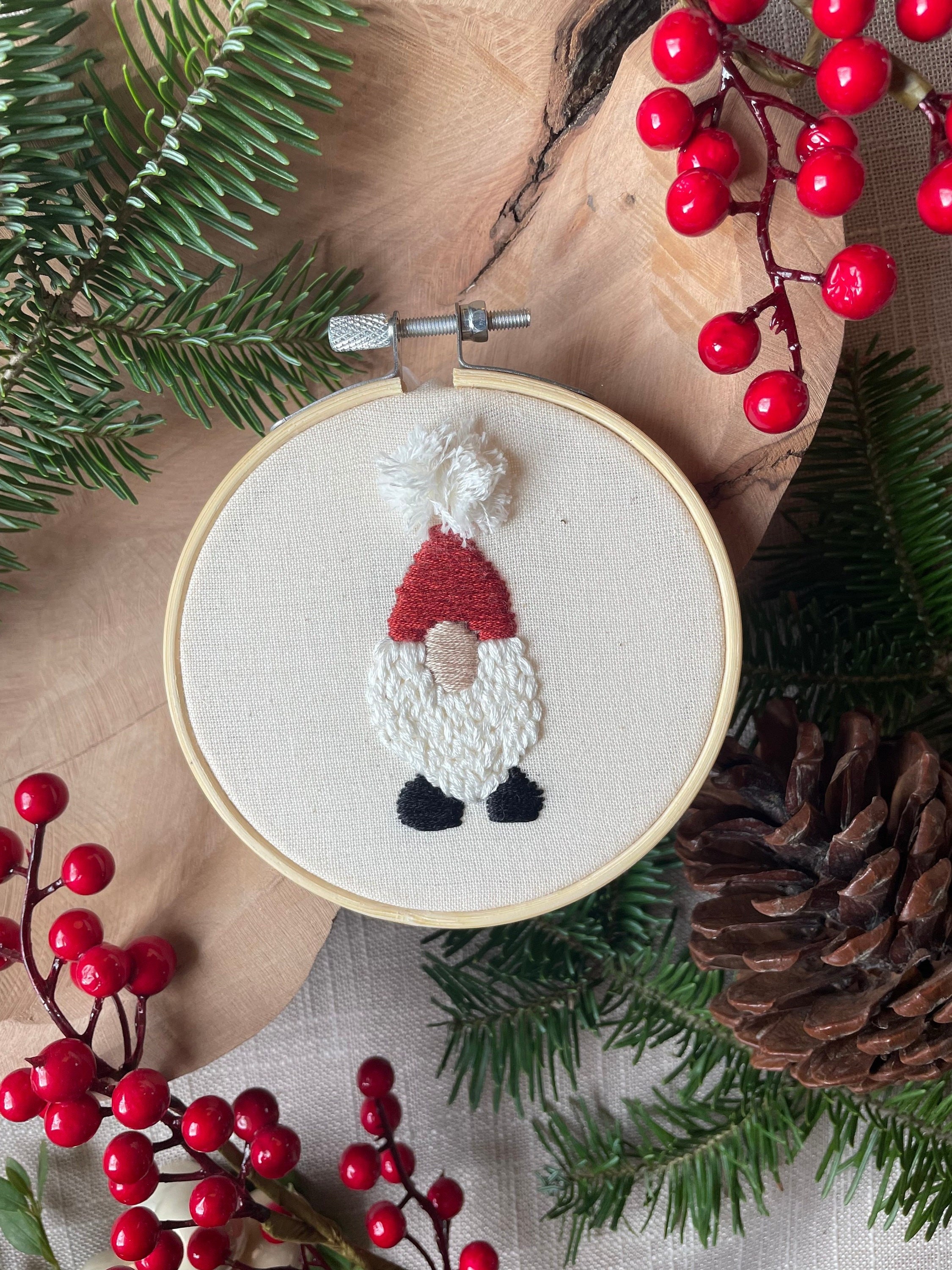Christmas Gnome Hand Embroidery Pattern and Kit - Etsy