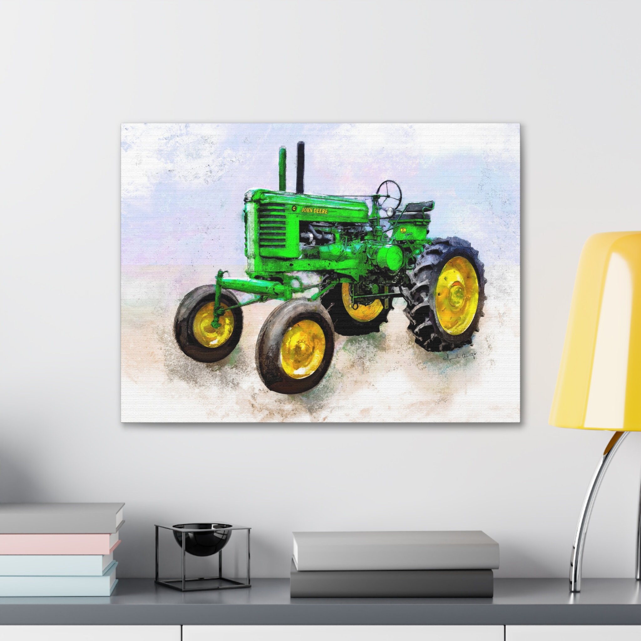 Vintage John Deere Tractor Canvas Print, 24x18 40x30, Farm Decor ...