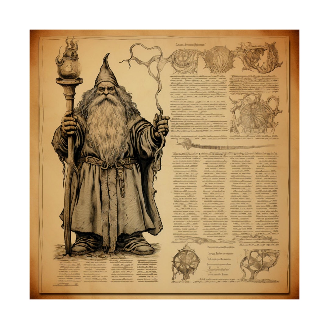 Wizard Poster Dnd Wizard Art Dnd Poster Dnd Gift Tabletop Boardgame ...