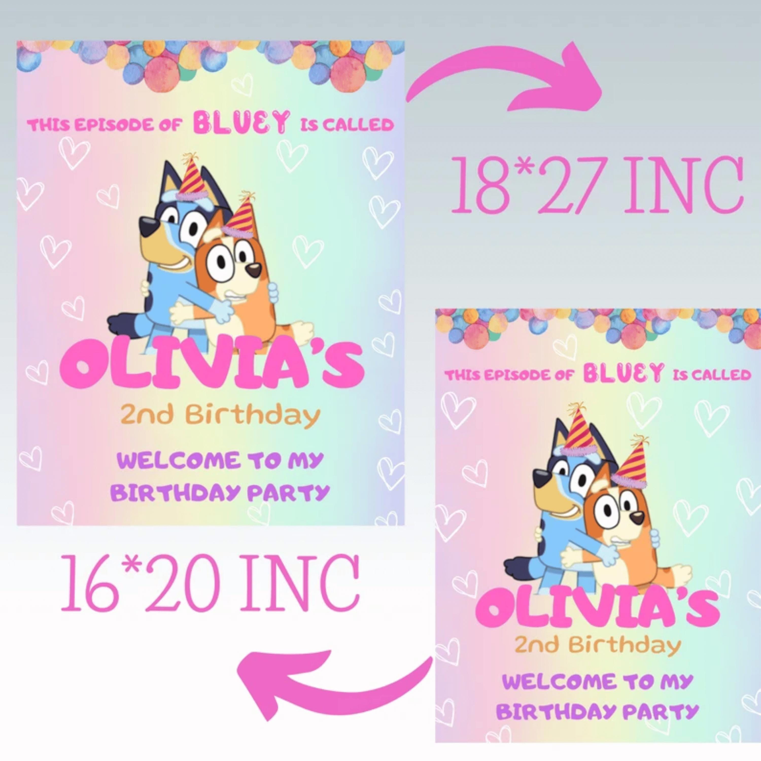 Editable Bluey Welcome Sign for Girl, Bluey and Bingo Birthday Party ...