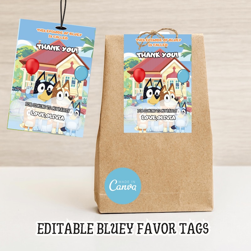 Bluey Bingo Thank You - Etsy