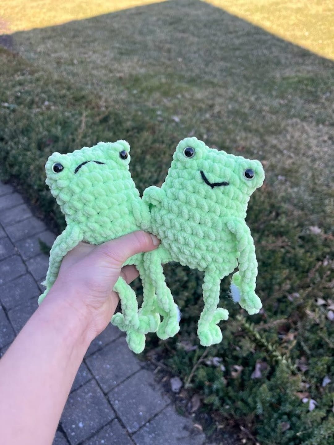 Crochet Leggy Frogs | Grumpy and Happy | Frogs | Plushies - Etsy