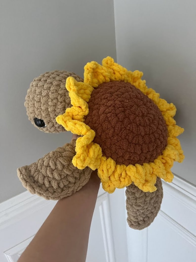 Crochet Sunflower Turtle Sea Turtle Plushie - Etsy