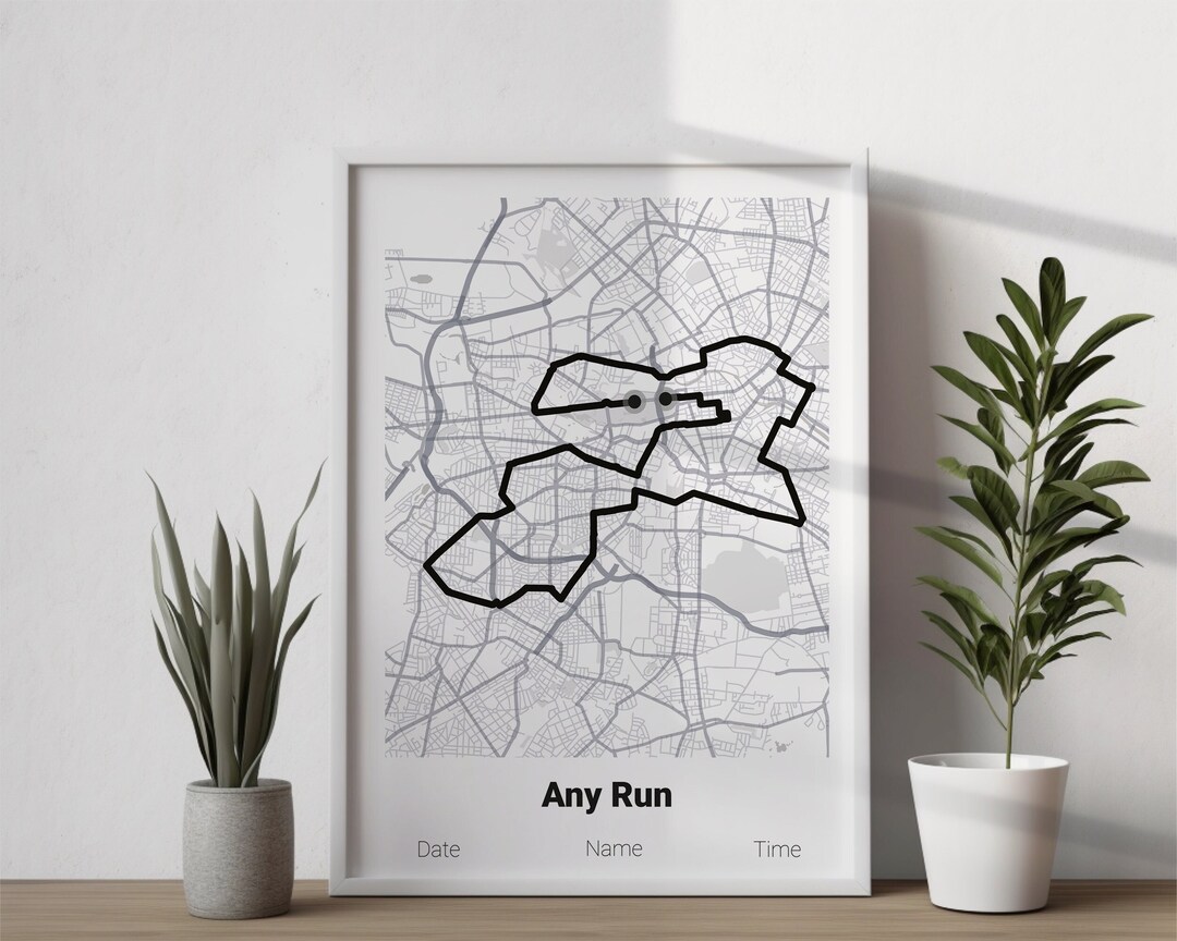 Personalized Any Run Map Poster | Any Official or Any Tracked Run ...