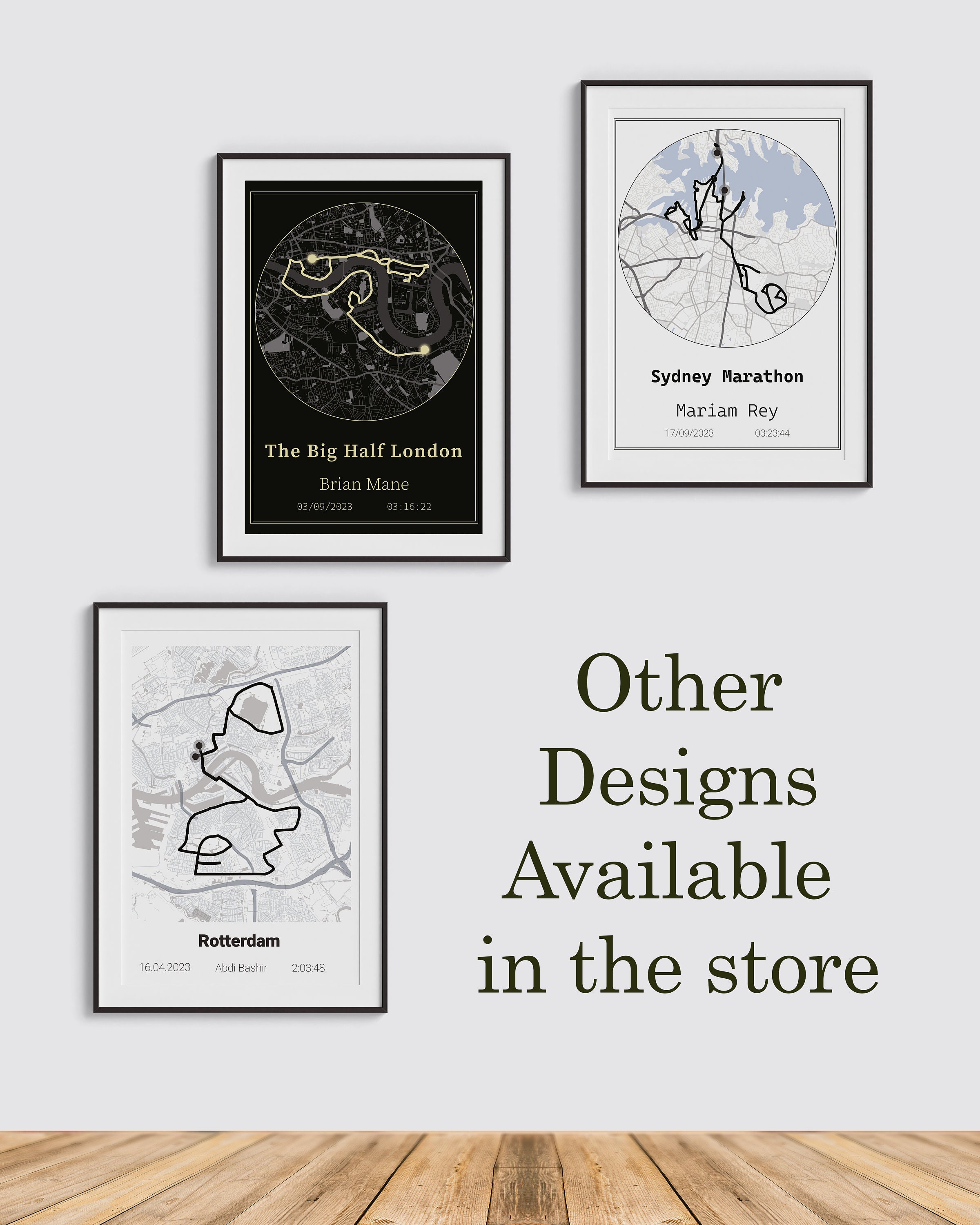 Personalized Any Run Map Poster Any Official or Any Tracked Run Custom ...