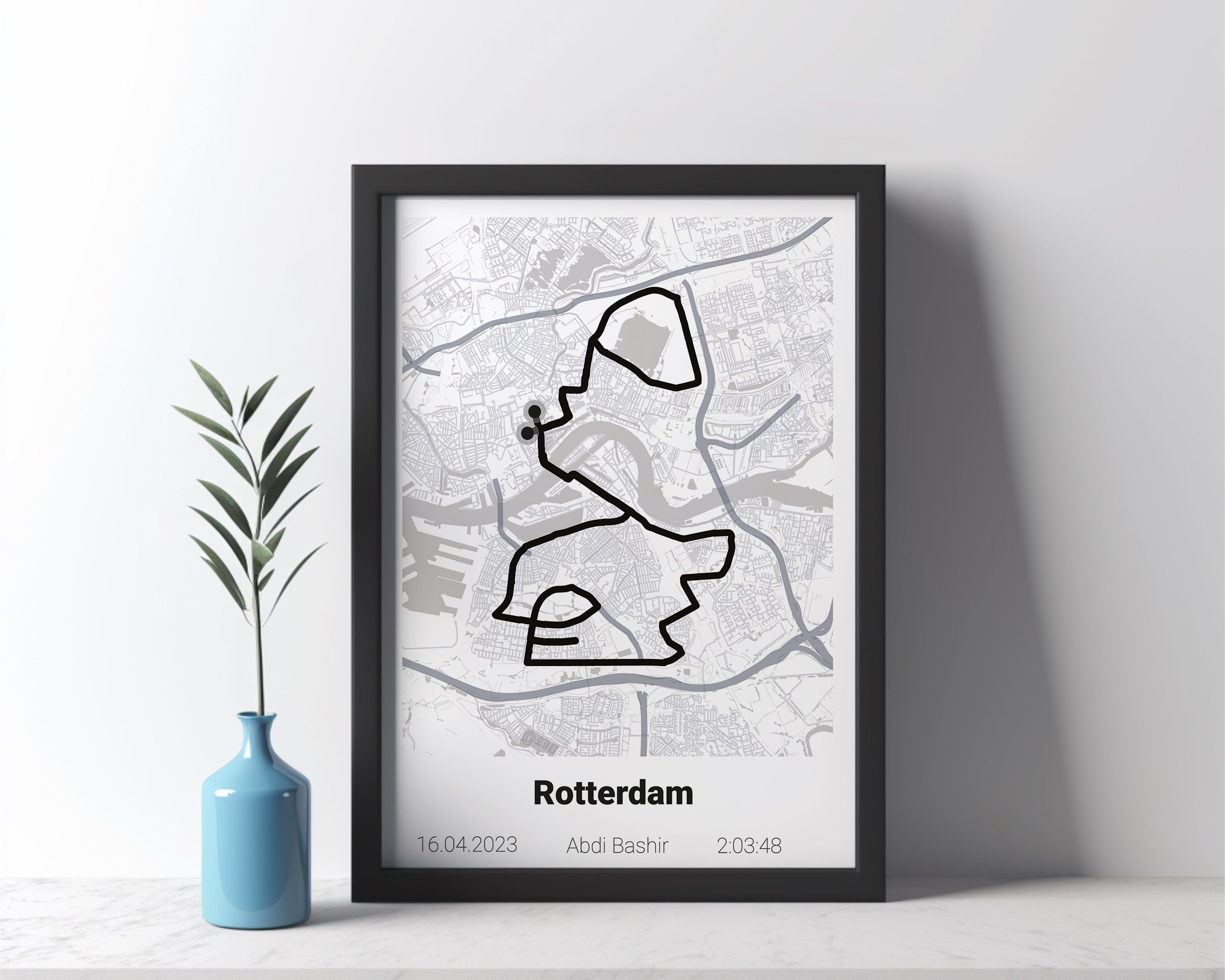 Personalized Any Run Map Poster Any Official or Any Tracked Run Custom ...
