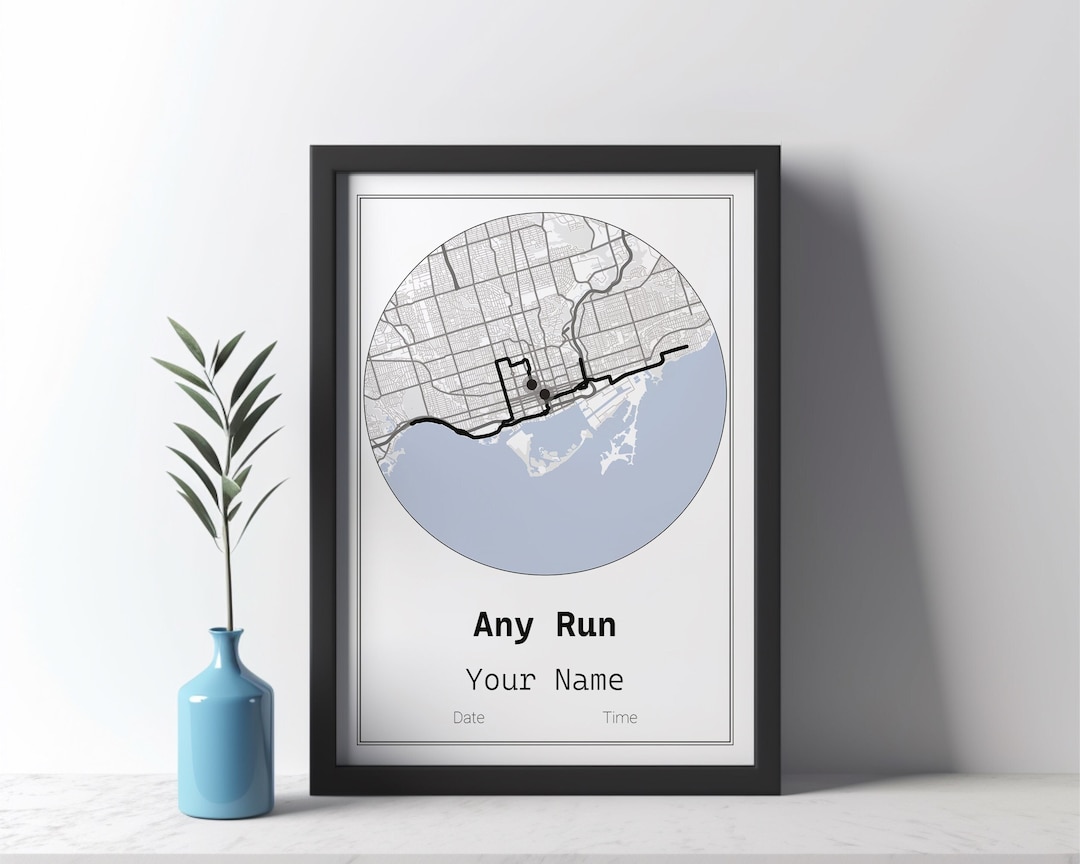 Custom Marathon Poster | GPS Artwork for Tracked Run | Personalized ...