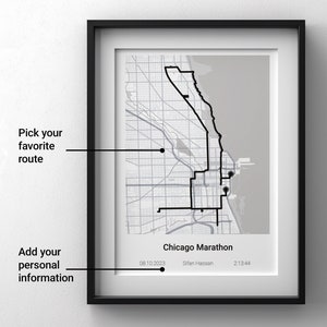 Personalized Run Map Poster | Any Official or Any Tracked Run | Custom ...