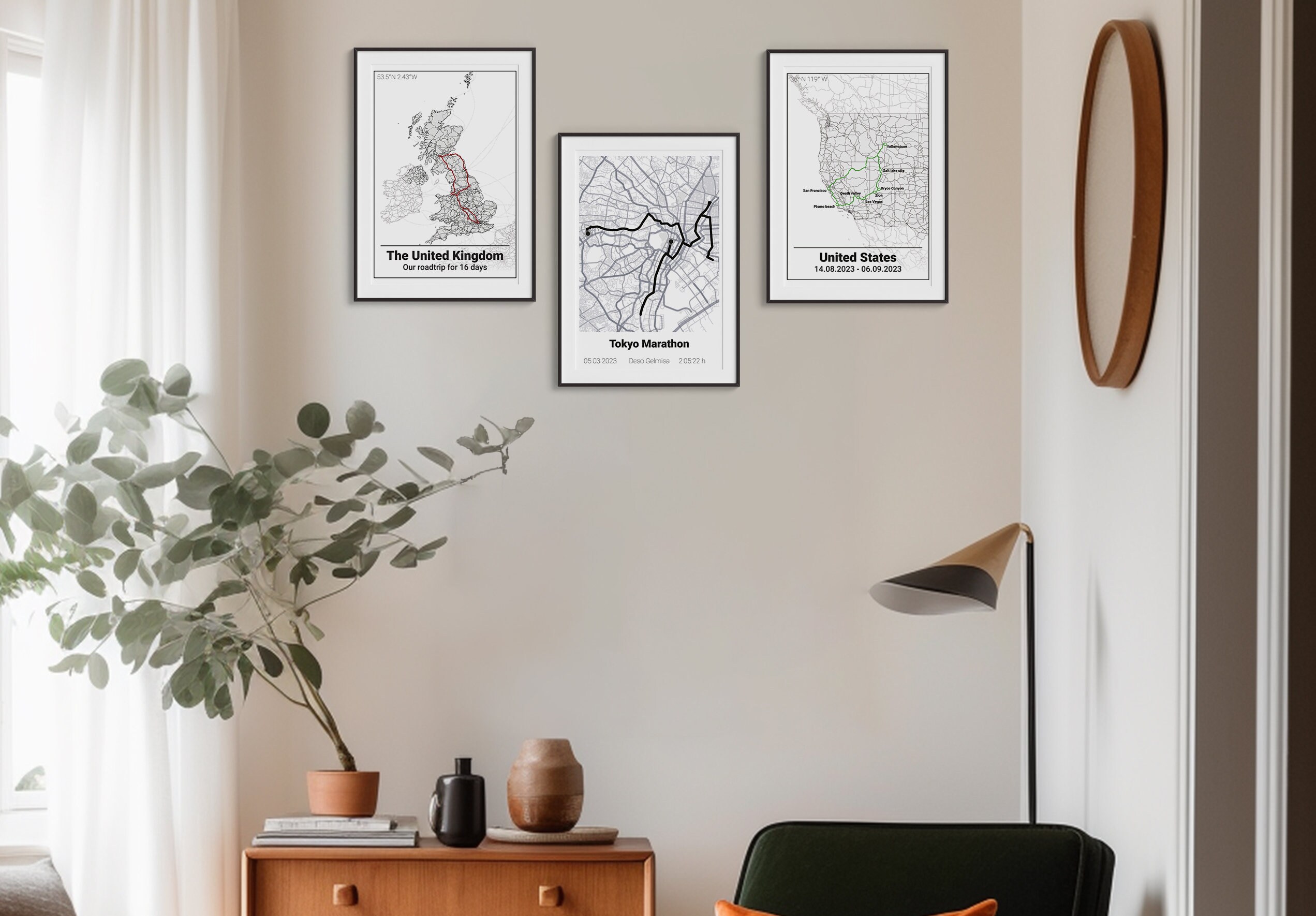 Personalized Trip Souvenir Print Custom Travel Map Unique Adventure ...