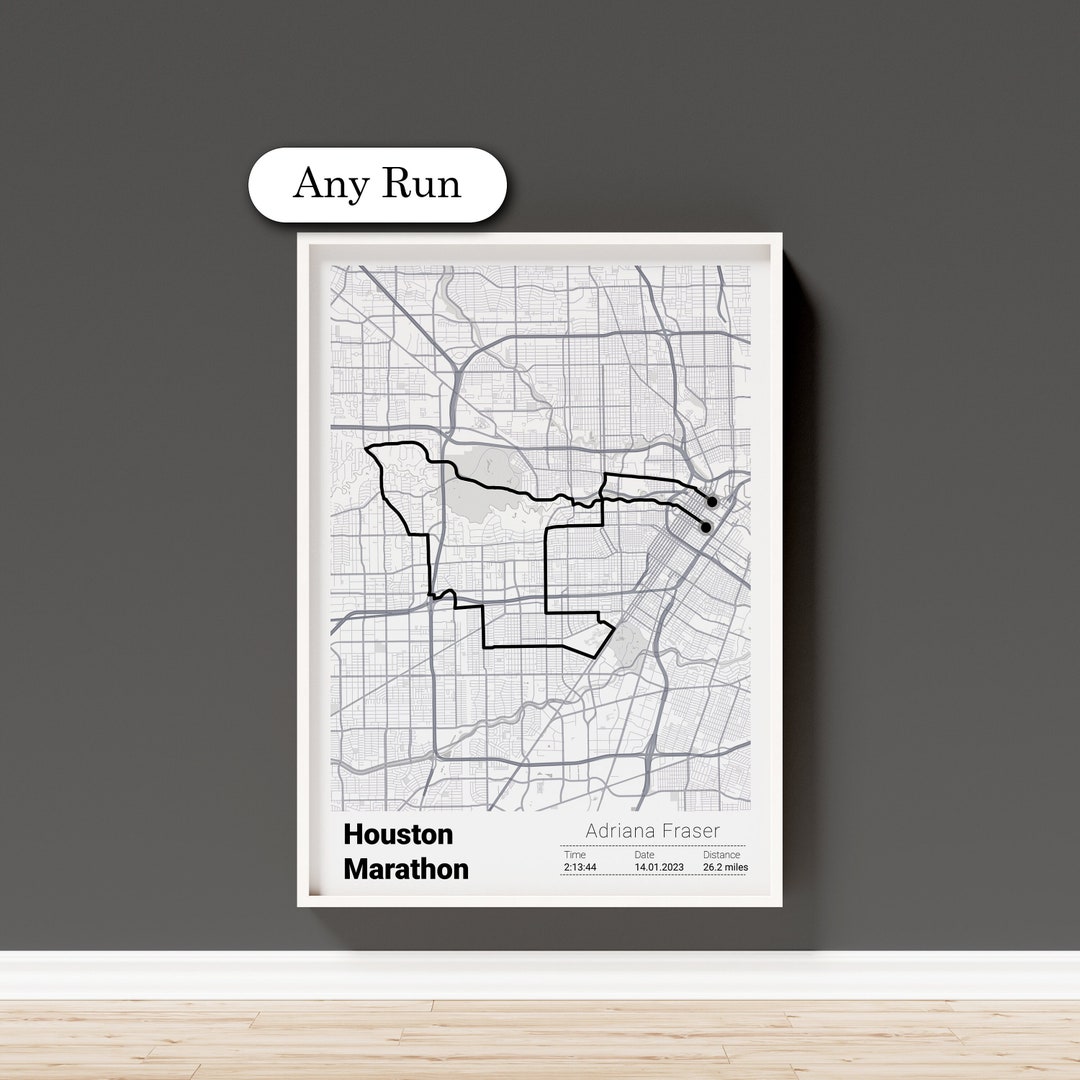 Custom Run Map Poster | Any Official or Any Tracked Run | Custom ...
