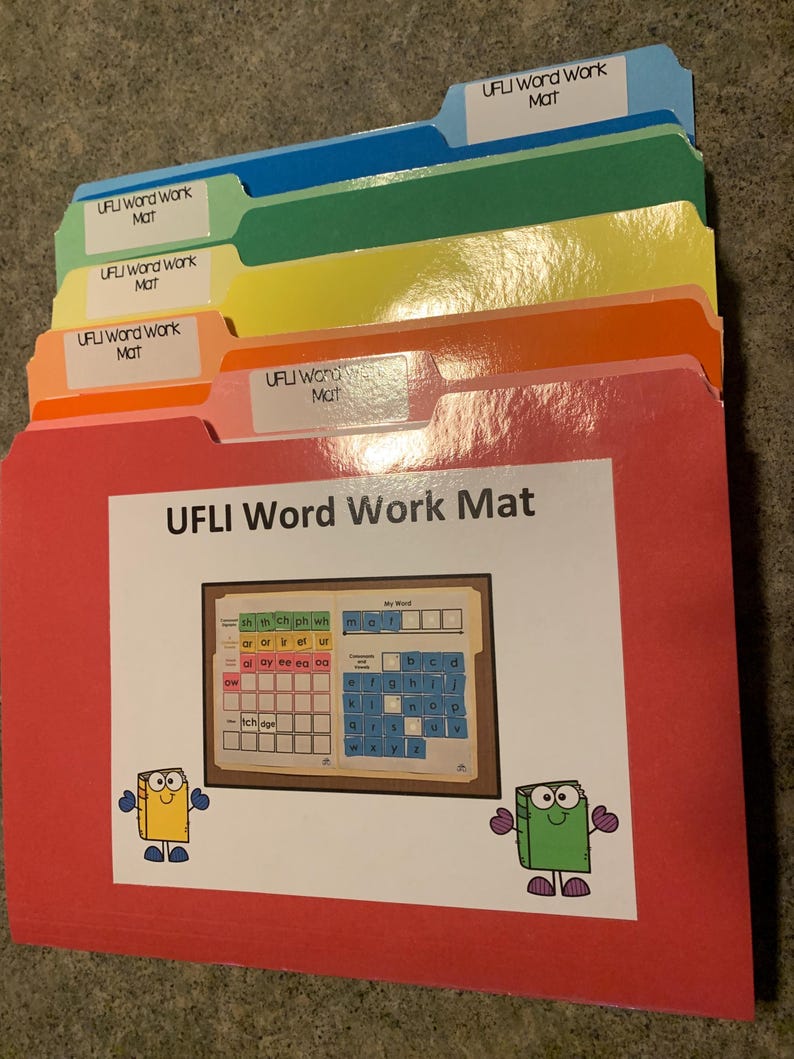 Pre-made Word Work Mat Aligned With UFLI- Extra Endings and Patterns ...